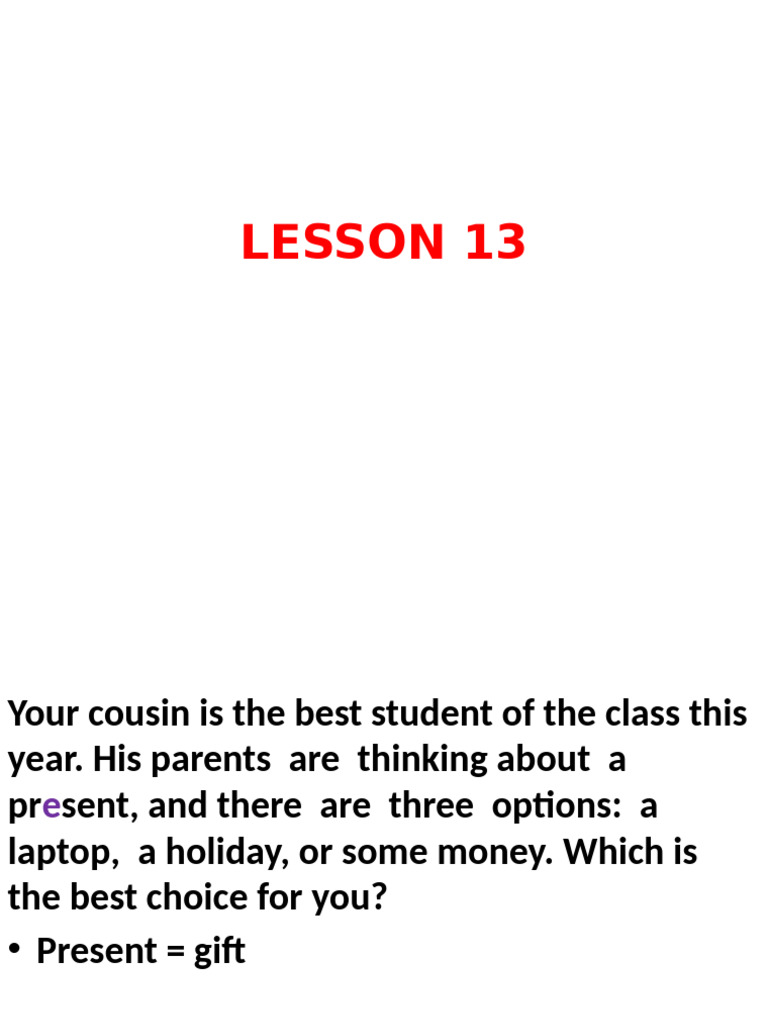 Lesson 13 | PDF