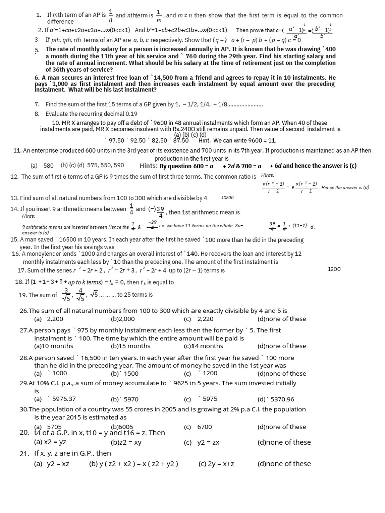 If MTH Term of An AP Is 1 N and NTH Term Is 1 M, and M N Then Show That ...