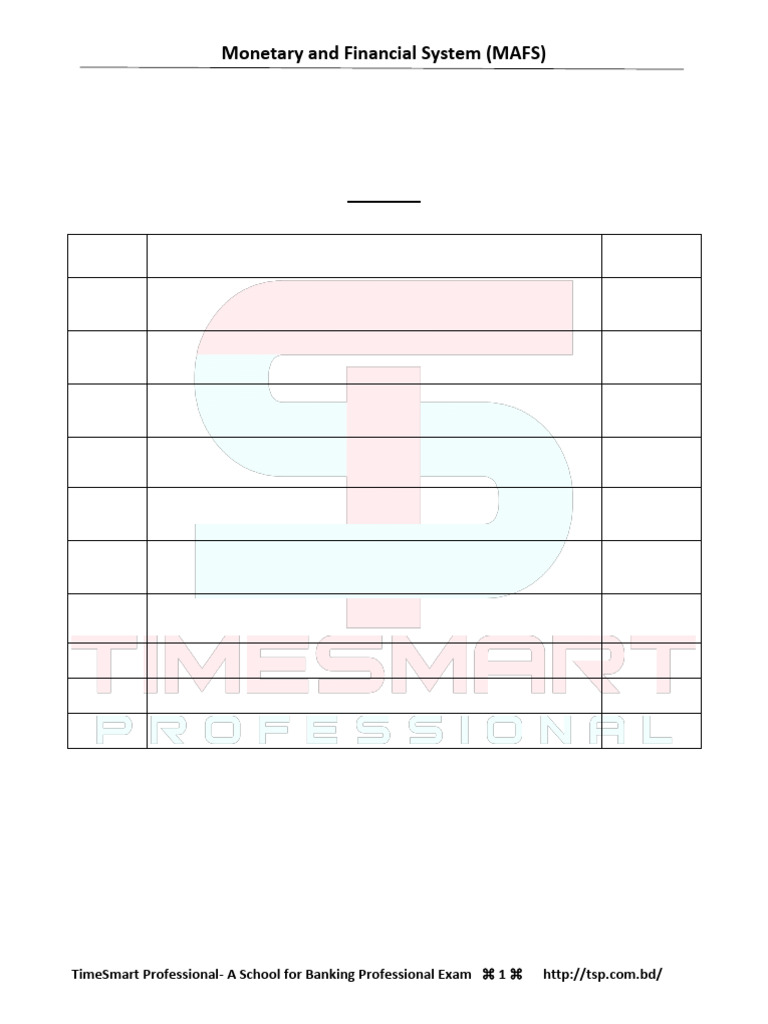 MAFS Sample Copy For 97th BPE | PDF | Money | Money Supply