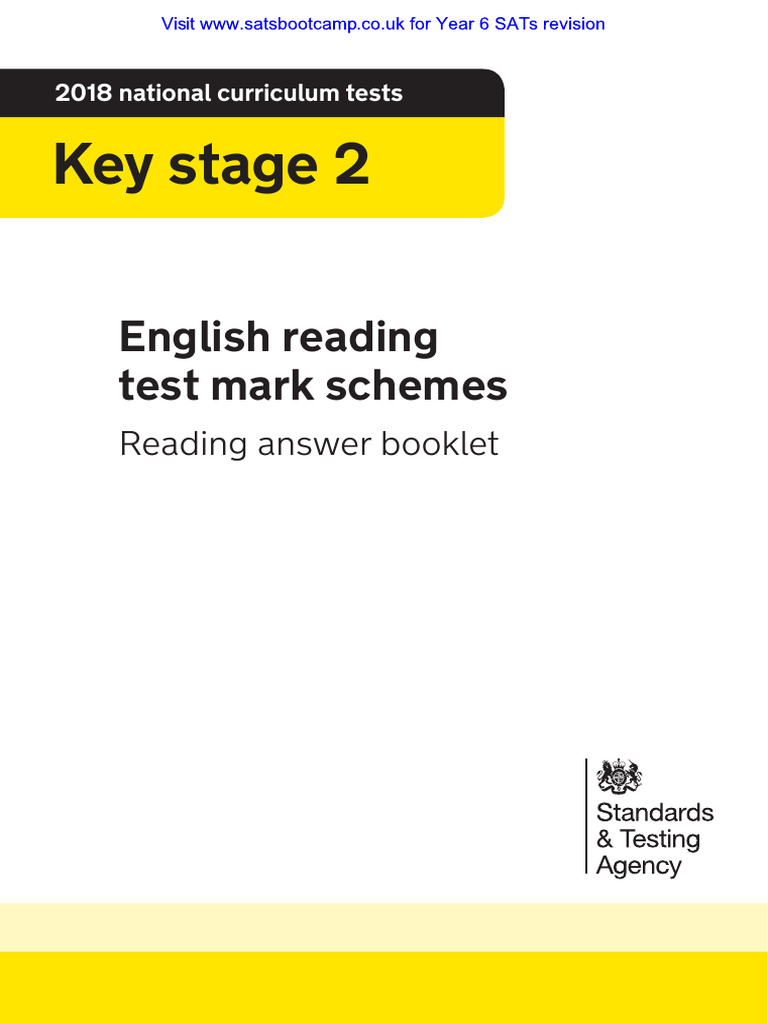 2018 ks2 English Reading Markscheme | PDF | Giant Panda | Bears