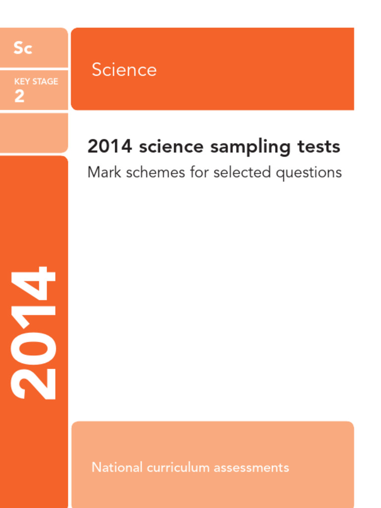 2014 KS2 Science Test Marking Guide | PDF | Sound | Accuracy And Precision