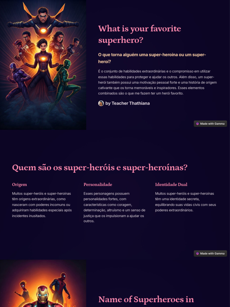 What Is Your Favorite Superhero | PDF | Homem-Aranha | Super-heróis