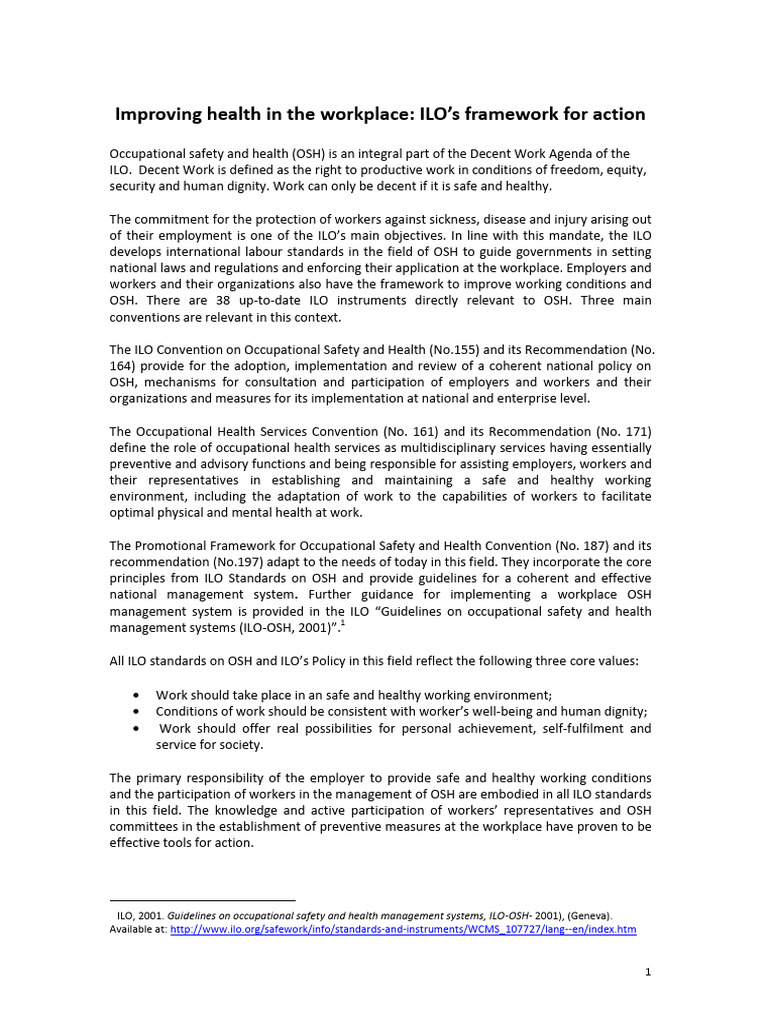 wcms_329366 | PDF | Occupational Safety And Health | International Labour Organization