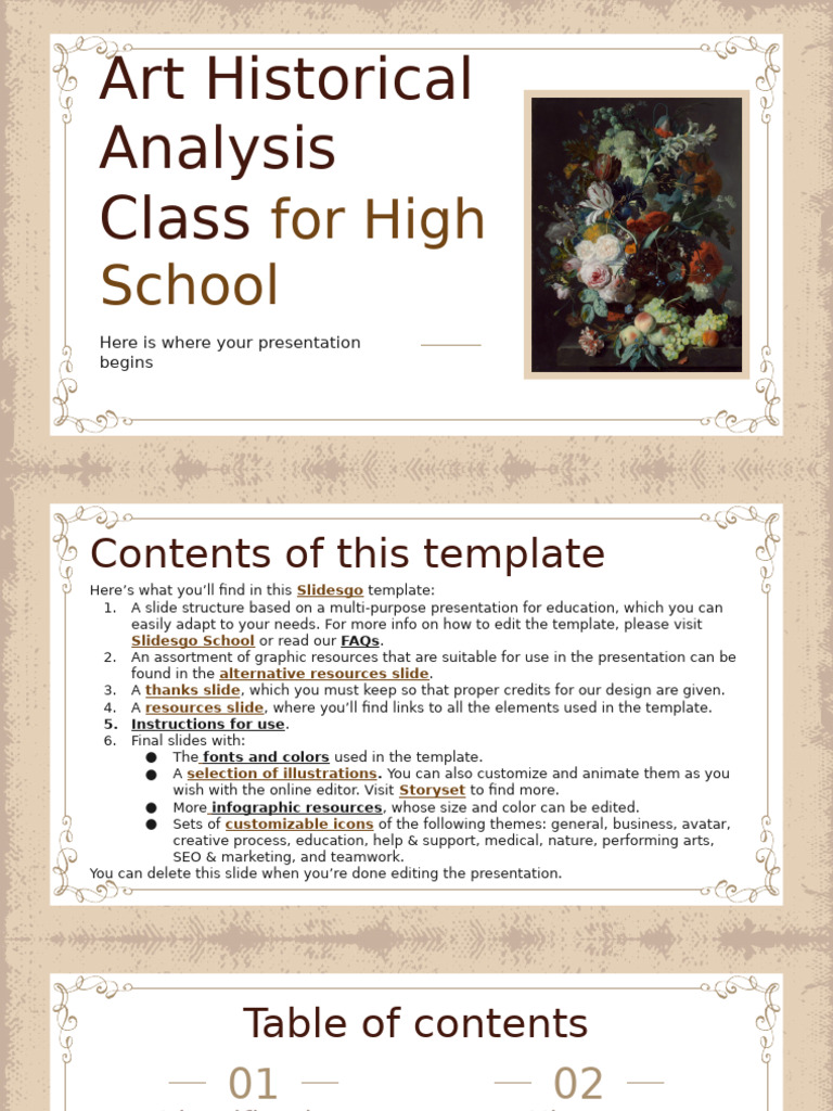 High School Art Historical Analysis Template | PDF | Planets | Planets ...
