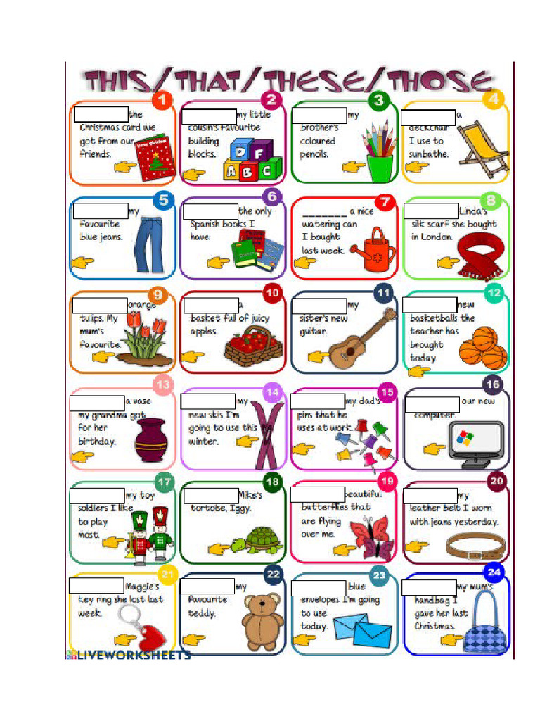 This That Worksheet | PDF