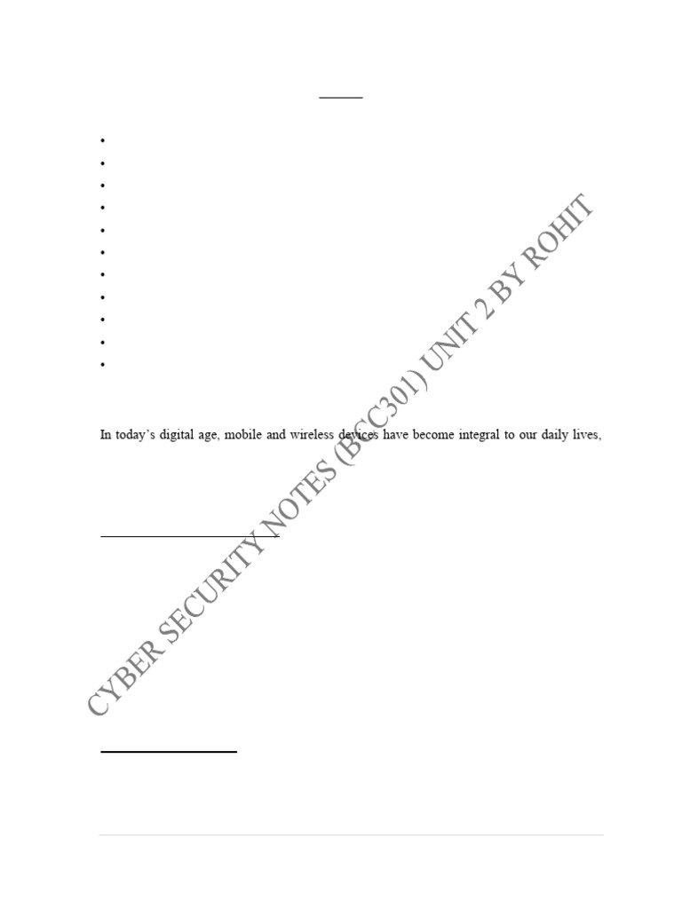 Cyber Security Unit 2 Notes | PDF | Computer Security | Security