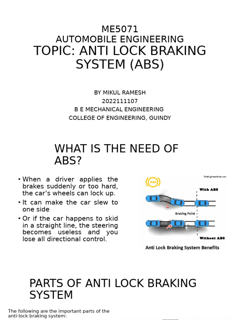 ABS Presentation | PDF | Technology & Engineering