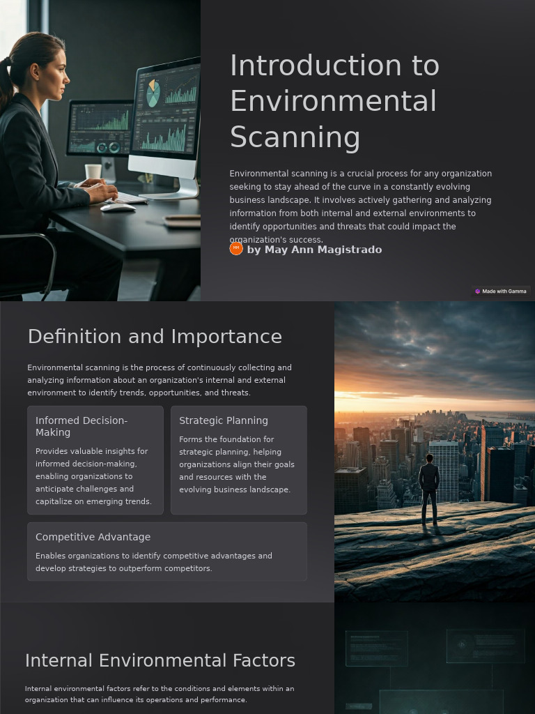 Introduction To Environmental Scanning | PDF | Swot Analysis | Business Economics