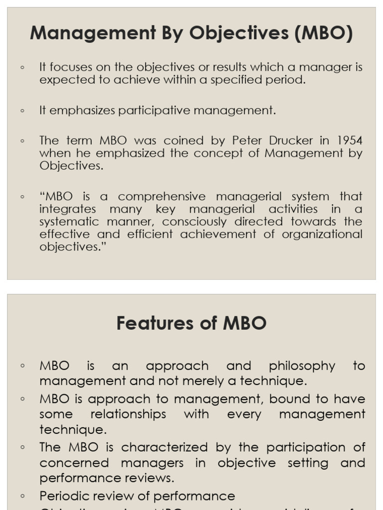 Understanding Management By Objectives | PDF | Decision Making | Policy