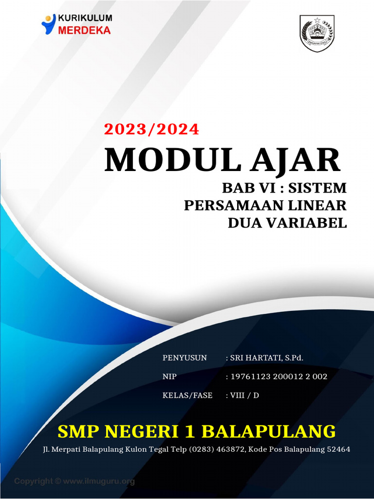 Modul Ajar 2 SPLDV | PDF