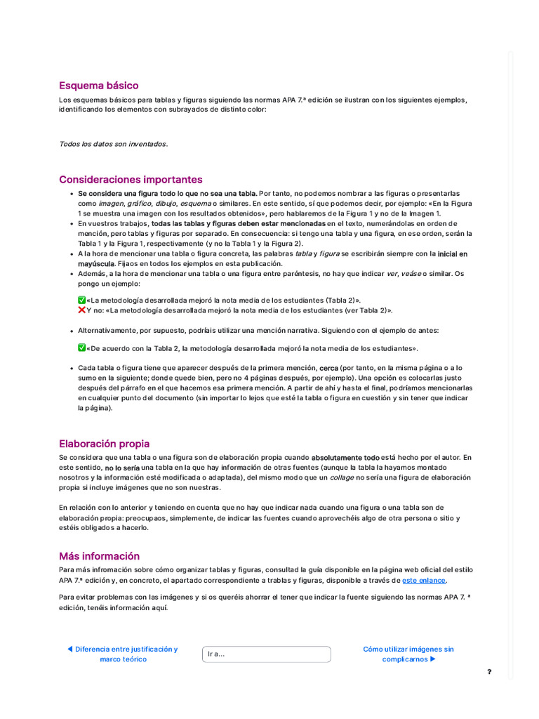 Tablas y Figuras según APA 7 | PDF