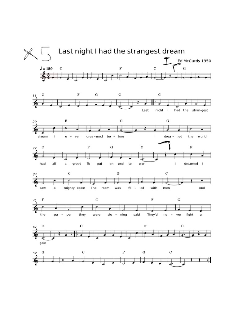 Last Night I Had The Strangest Dream | PDF