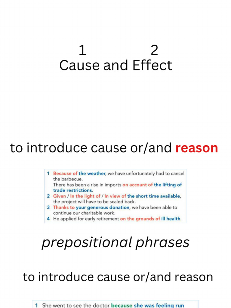 Cause and Effect (1) ESL | PDF