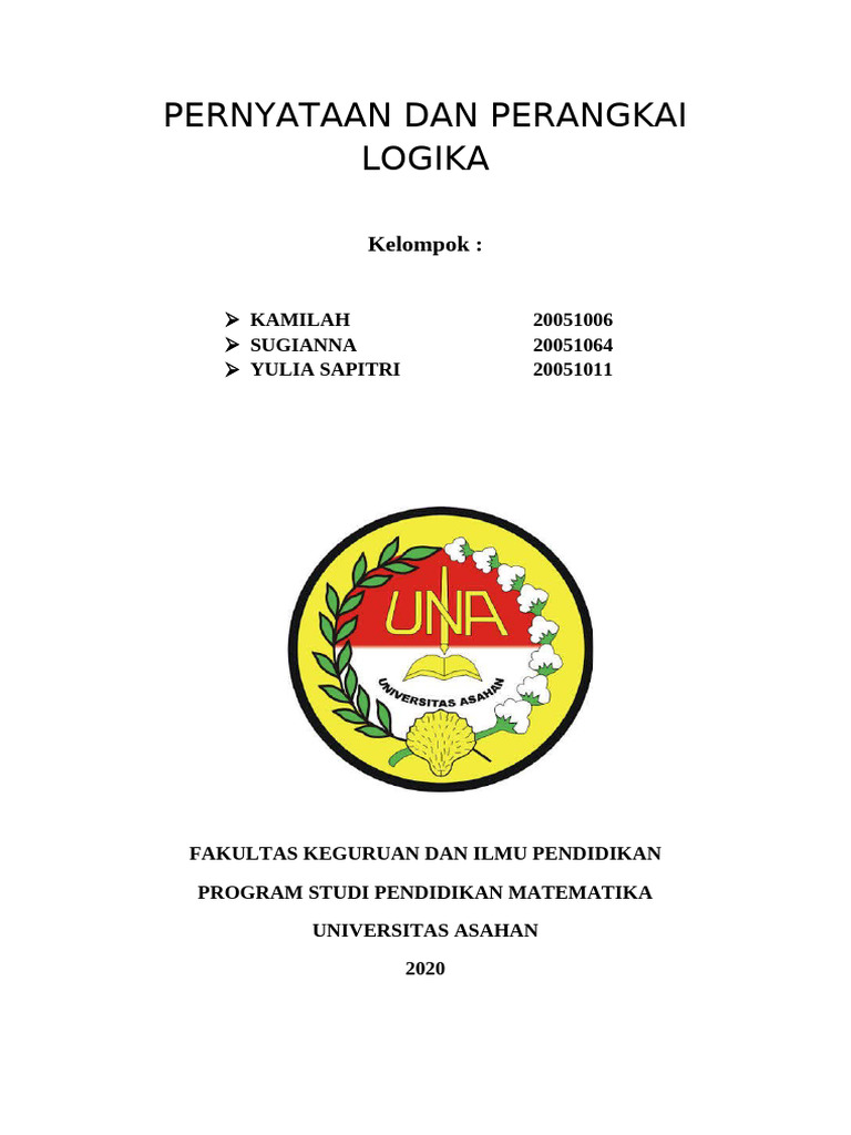 Pernyataan Dan Perangkai Logika | PDF