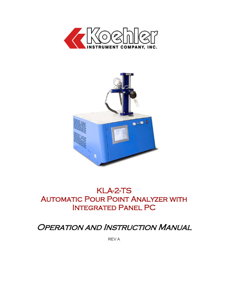 KLA-2-TS Operation Manual | PDF