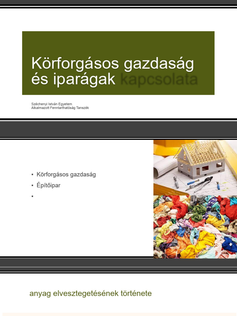 Körforgásos Gazdaság És Iparágak Kapcsolata - PlanetBudapest2023 | PDF