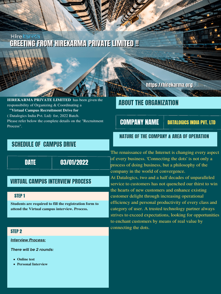 Virtual Campus Recruitment Drive | PDF | Business | Business Economics