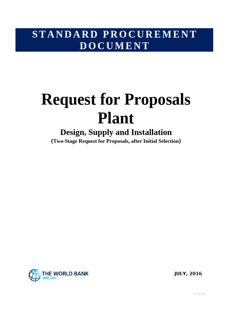 SPD Request For Proposals Plant July 2016 | PDF | Request For Proposal ...