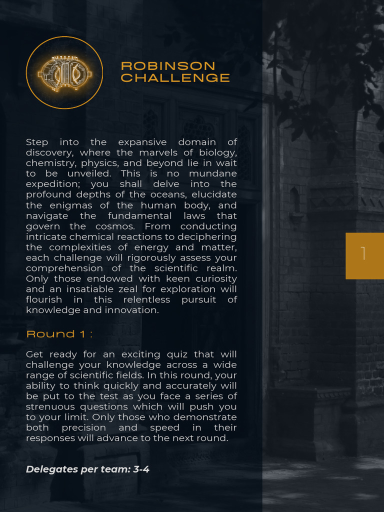 Robinson Challenge | PDF