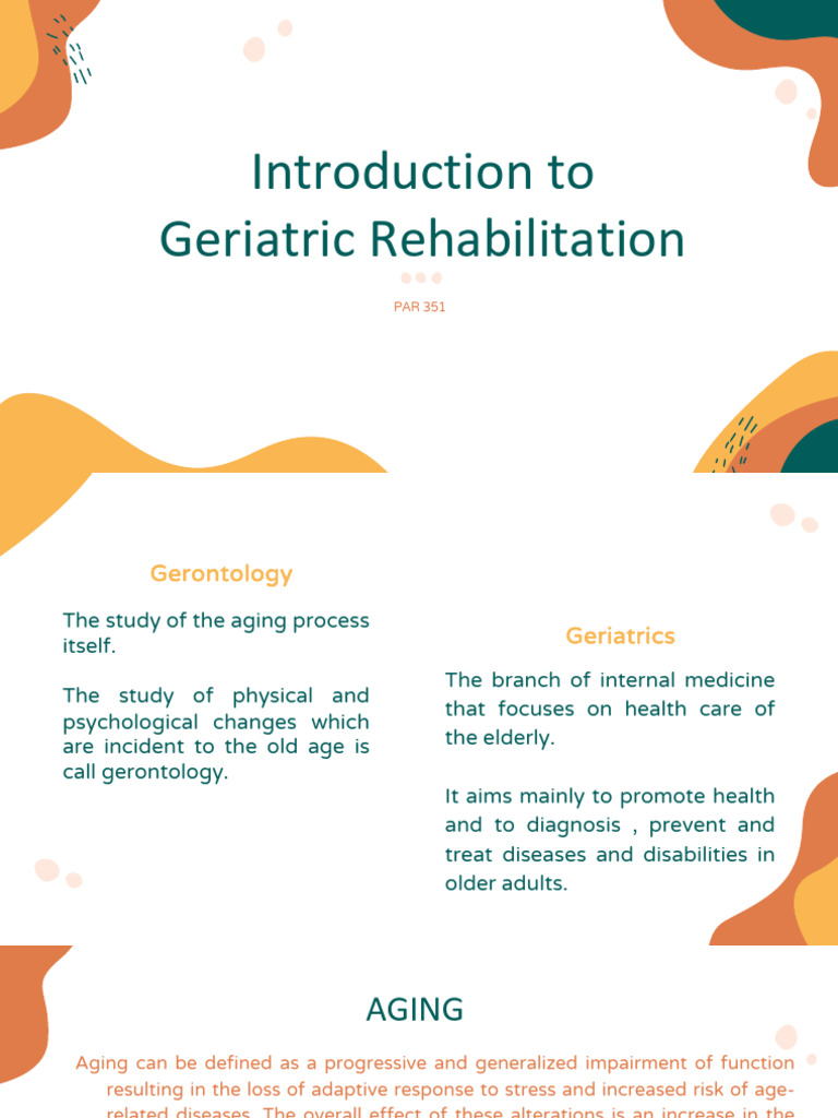 Par351 - I | PDF | Ageing | Geriatrics