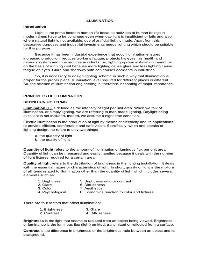 Illumination Introduction | PDF | Lighting | Metrology
