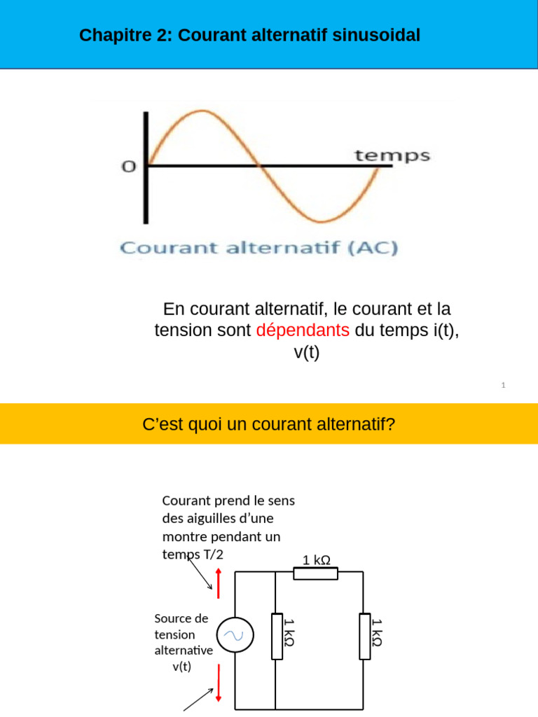 Courant Alternatif Sinusoïdal | PDF | Courant alternatif | Fréquence