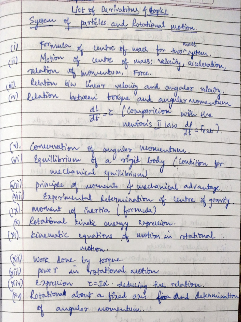 Derivations List For Ut-2 | PDF