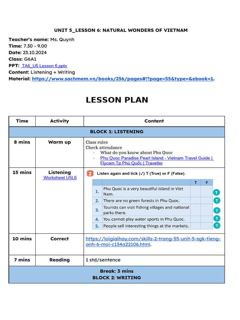 Global Success Unit 5 LP | PDF