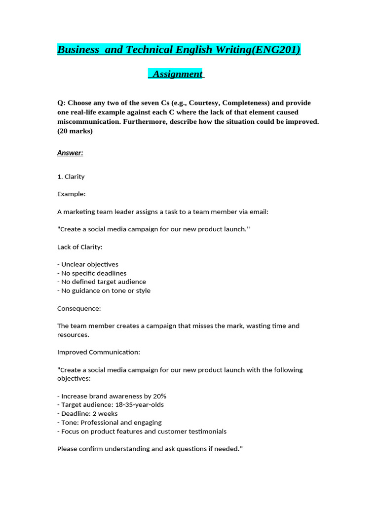 Business and Technical English Writing | PDF