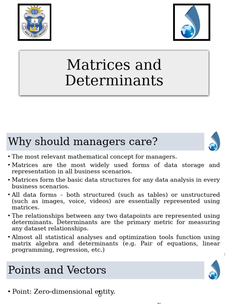 Matrices and Determinants | PDF | Matrix (Mathematics) | Determinant
