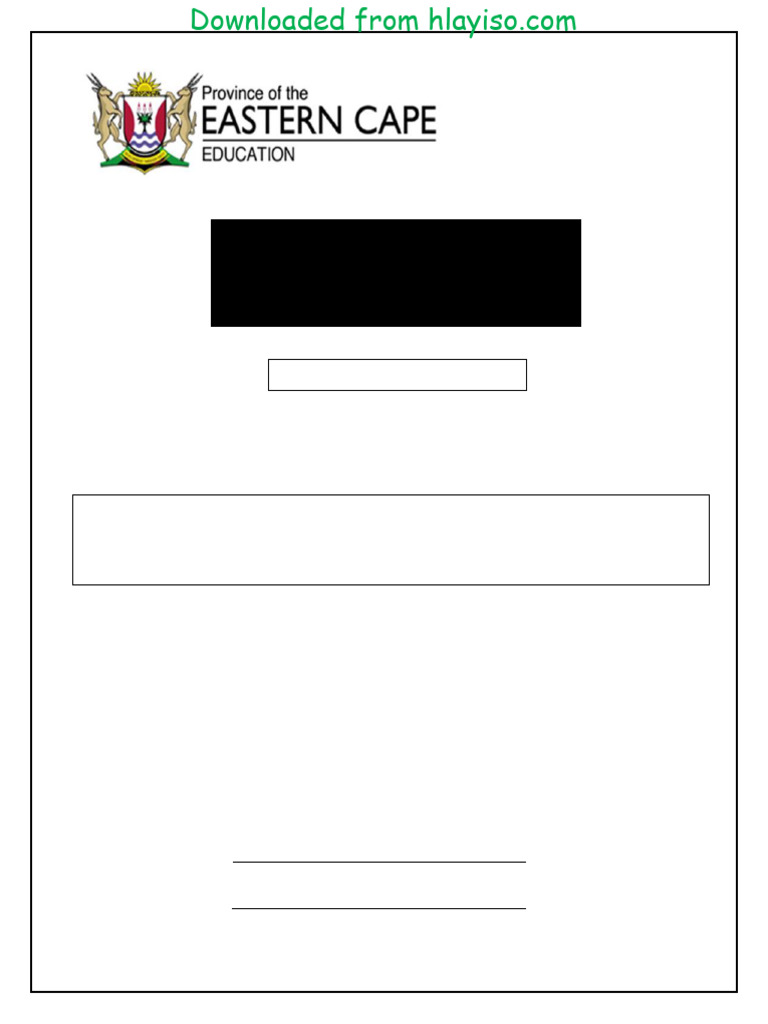 TECHNICAL SCIENCES P1 GR10 MEMO NOV2018 - EnglishAfr 1 - Hlayiso - Com ...