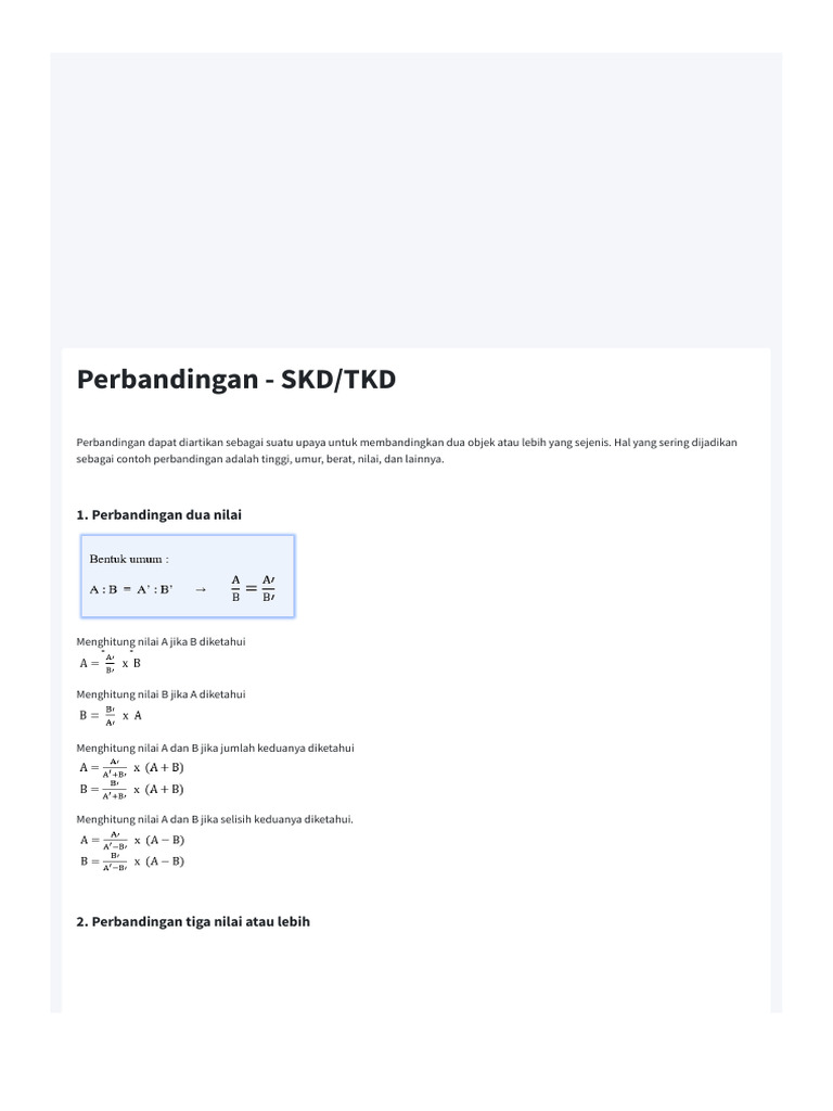 Perbandingan - SKD | PDF