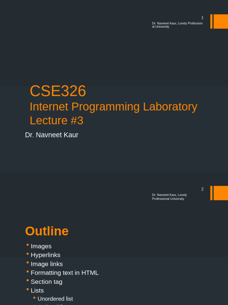 CSE326 Lec3 | PDF | Hyperlink | Html Element