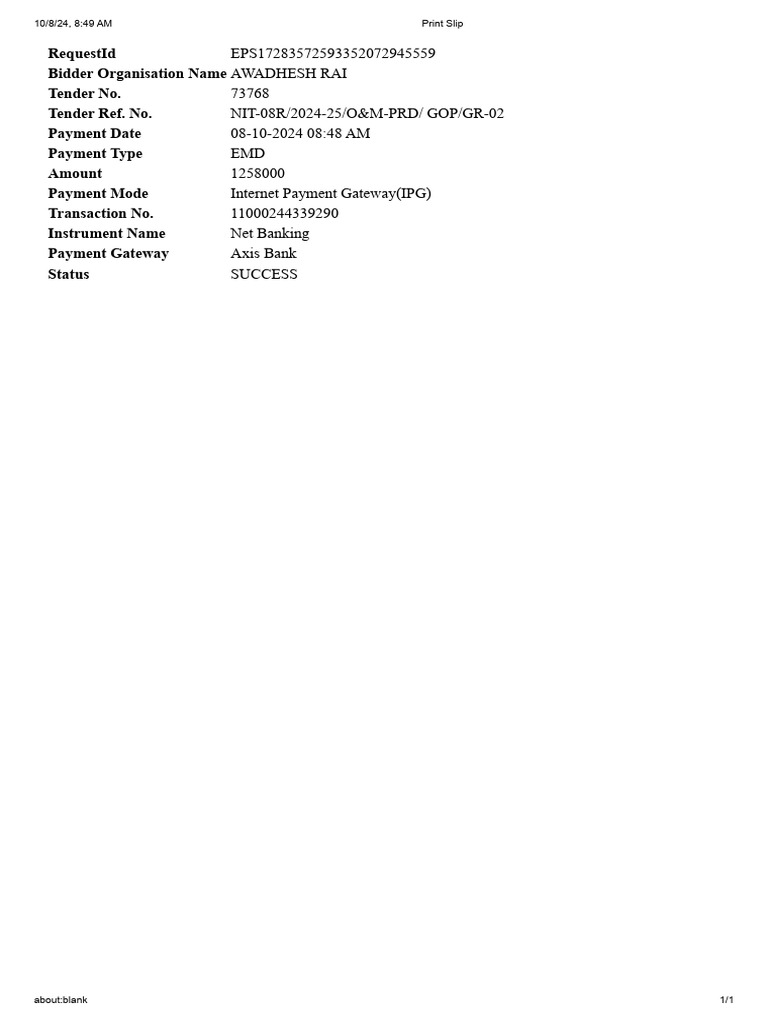 Print Slip | PDF