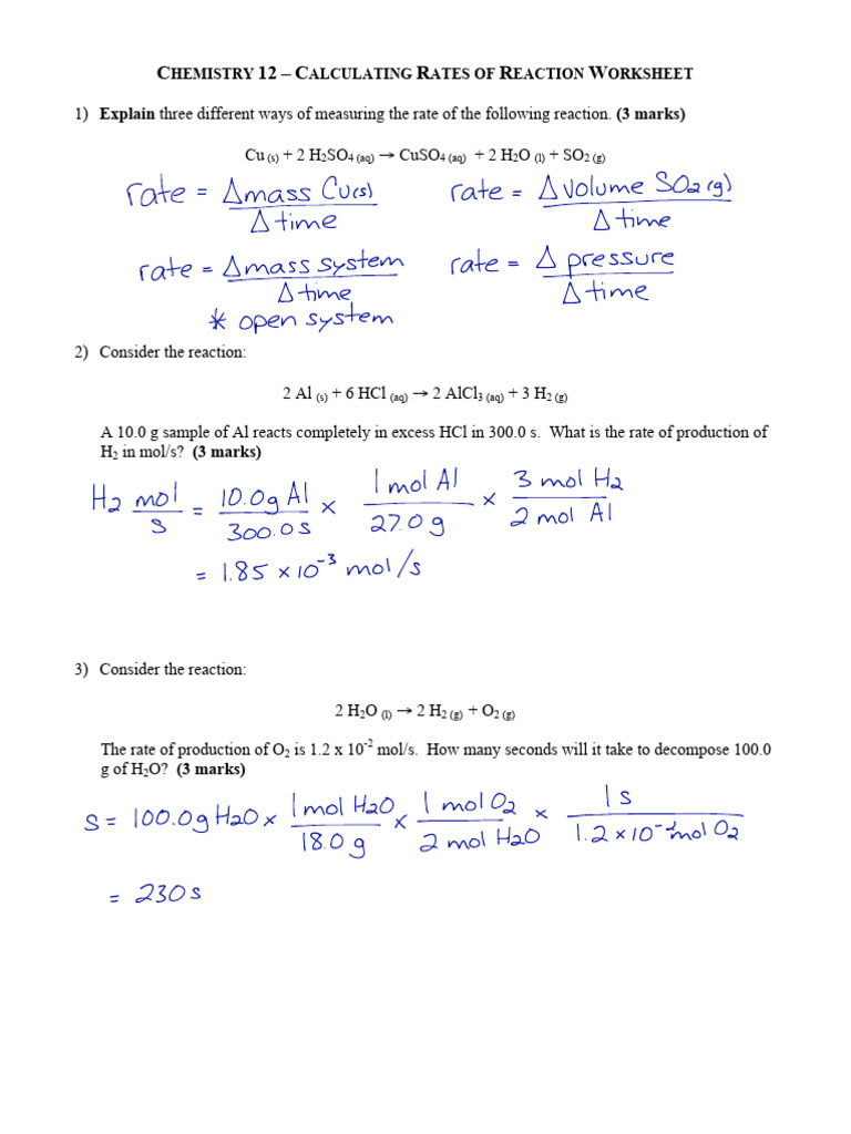 Chapter 14 Worked Examples-1 | PDF | Slope | Reaction Rate