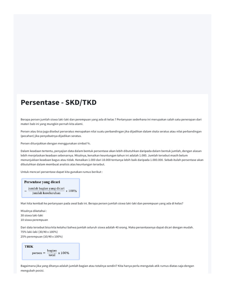 Persentase - SKD | PDF