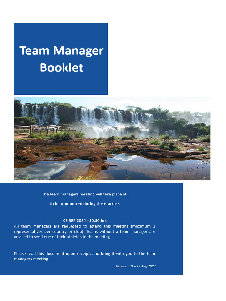 Iguazu WRE Team Managers Booklet v1.1 2 | PDF | Appeal