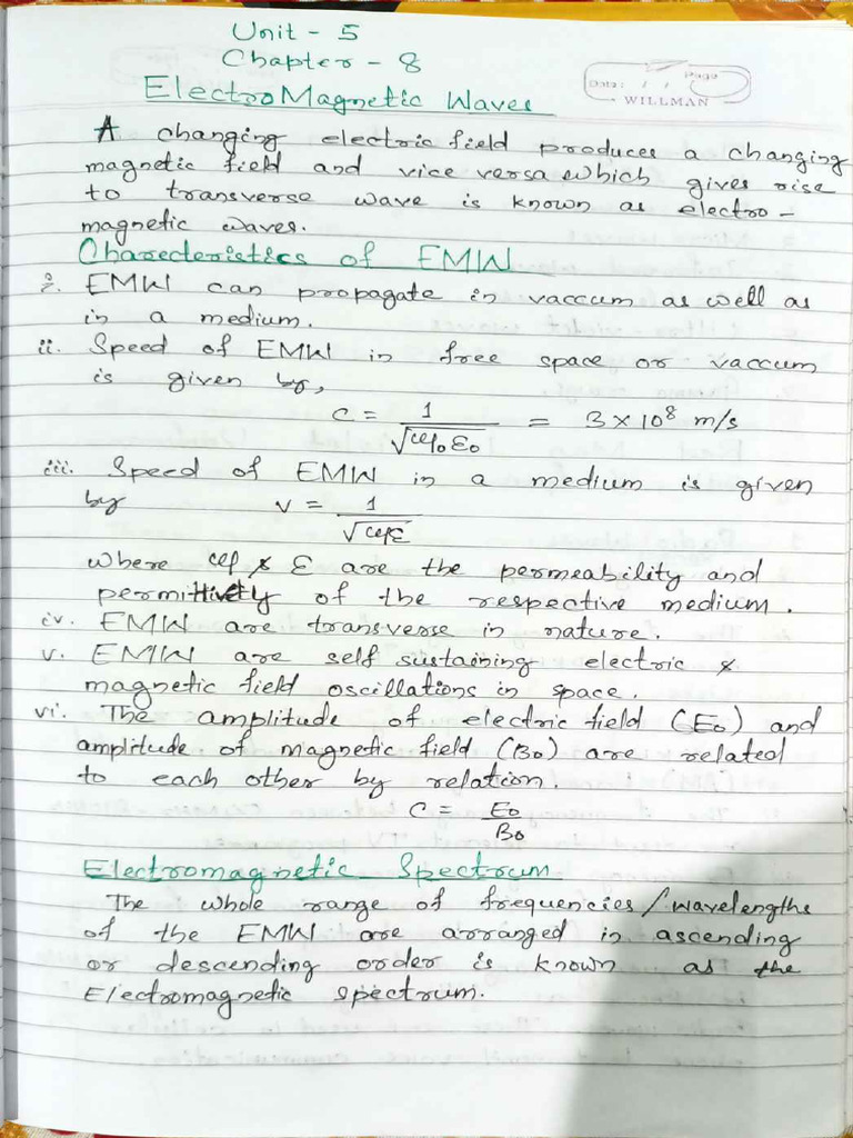 Electromagnetic Waves Ch8 | PDF