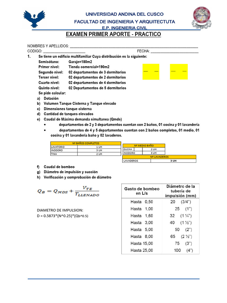 Examen Inst II APORTE PRACT | PDF