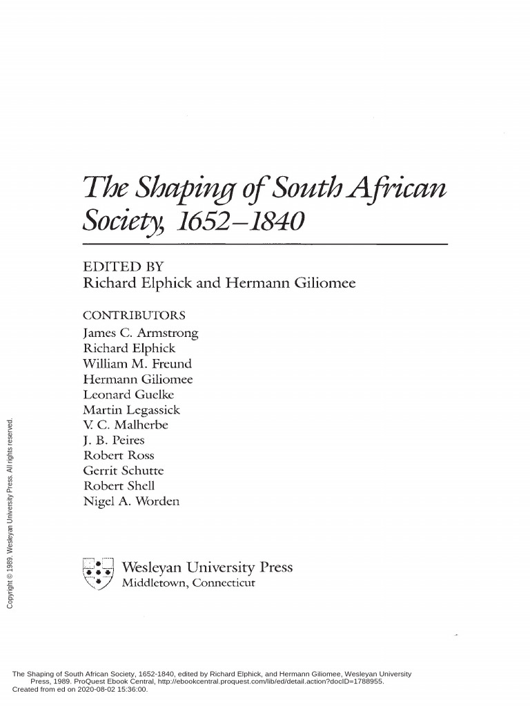 Giliomee+ (1988) +The+Eastern+Frontier,+1770-1812 2 | PDF | Intellectual Works | Civil Law ...