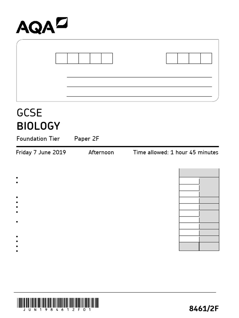 June 2019 QP | PDF | Allele | Decomposition
