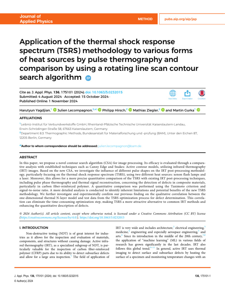 Application of The Thermal Shock Response Spectrum | PDF | Signal To ...