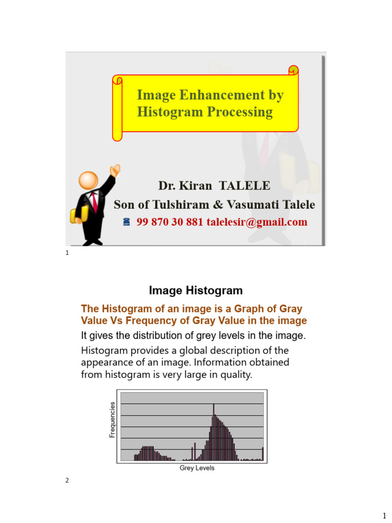 Ch-2B Histogram Processing | PDF | Graphics | Signal Processing