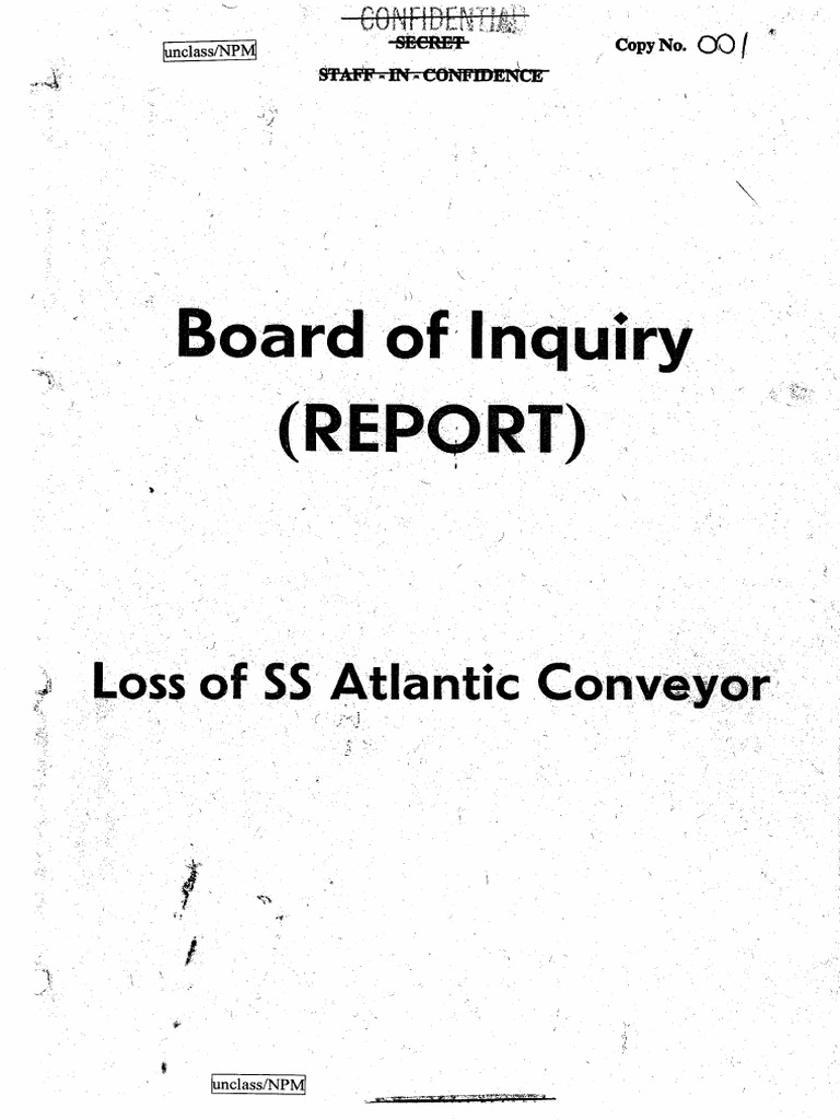 1982 Sinking of The Atlantic Conveyor | PDF