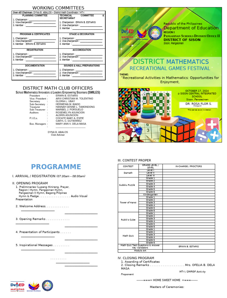 Revised Programme - District MRGF 2024 | PDF