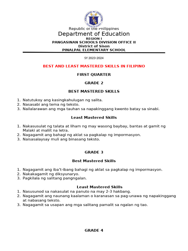 Best and Least Filipino | PDF