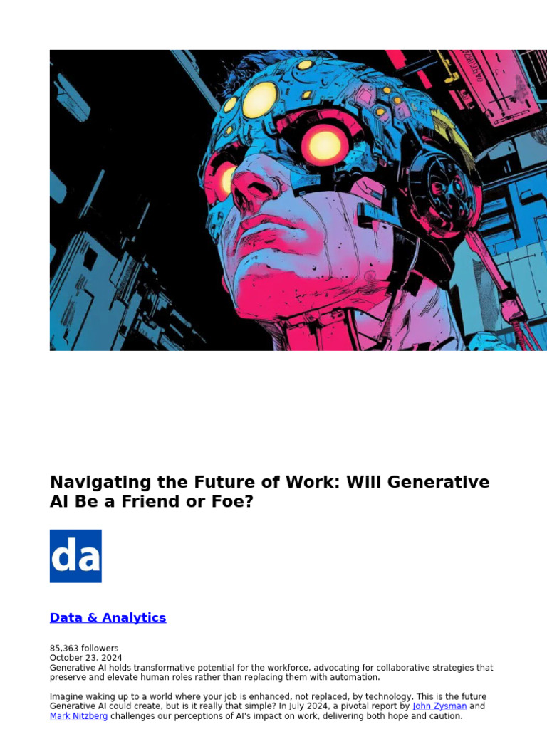Navigating The Future of Work | PDF | Artificial Intelligence ...