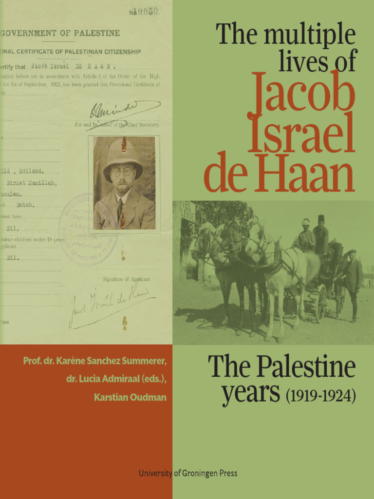 The Multiple Lives of Jacob Israel de Haan | PDF | Mandatory Palestine ...