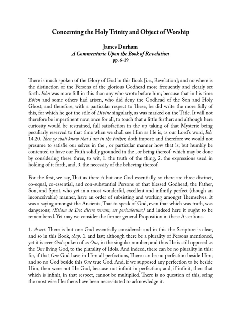 Holy Trinity and Object of Worship | PDF | God The Father | Trinity