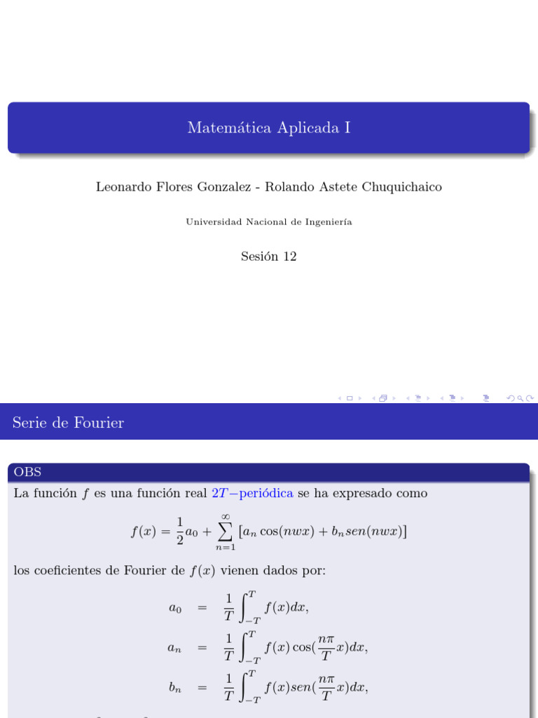 Series de Fourier Tema 11 | PDF | Transformada de Fourier | Integral